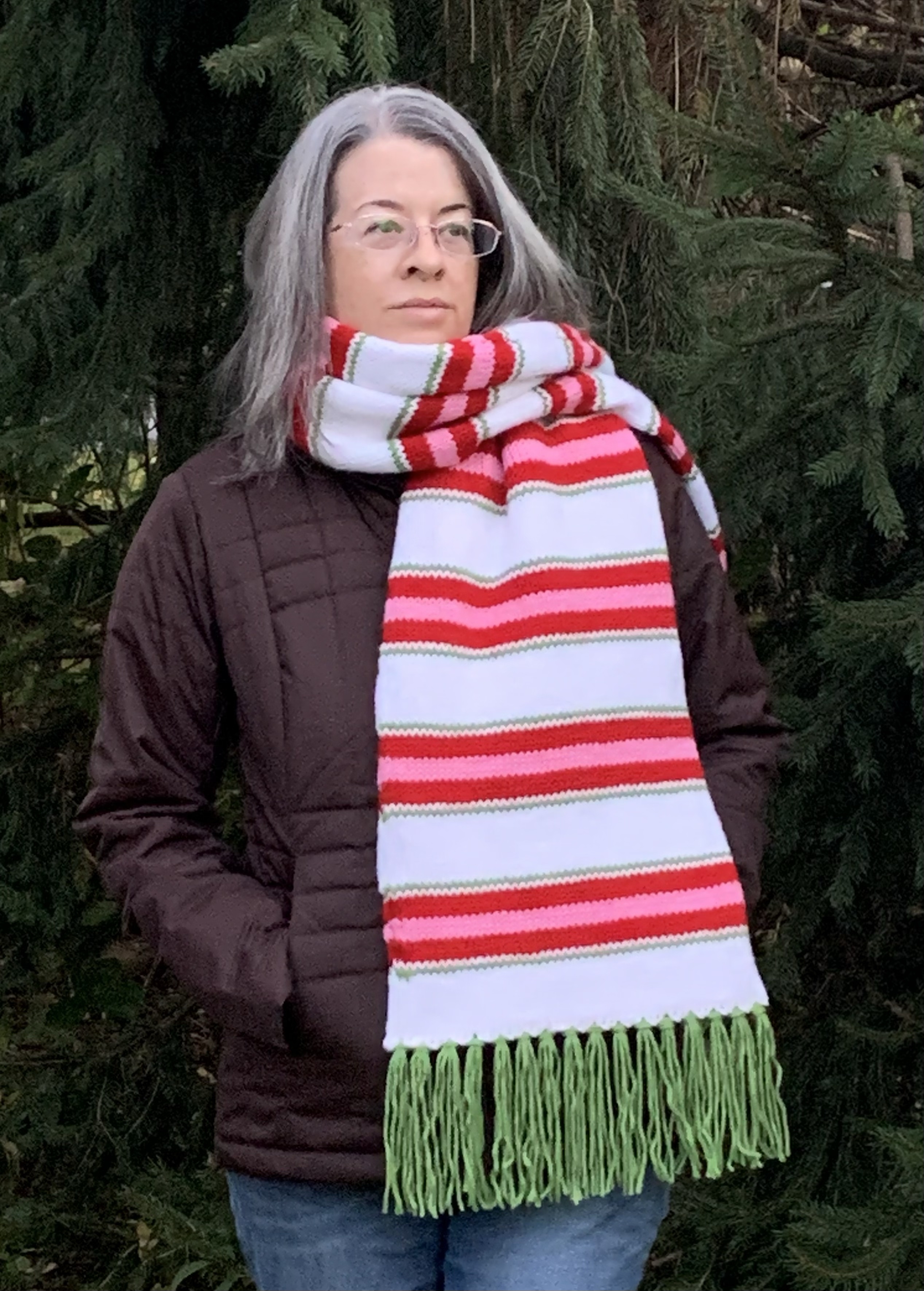 Peppermint Stick Scarf – The Quaint Crafter