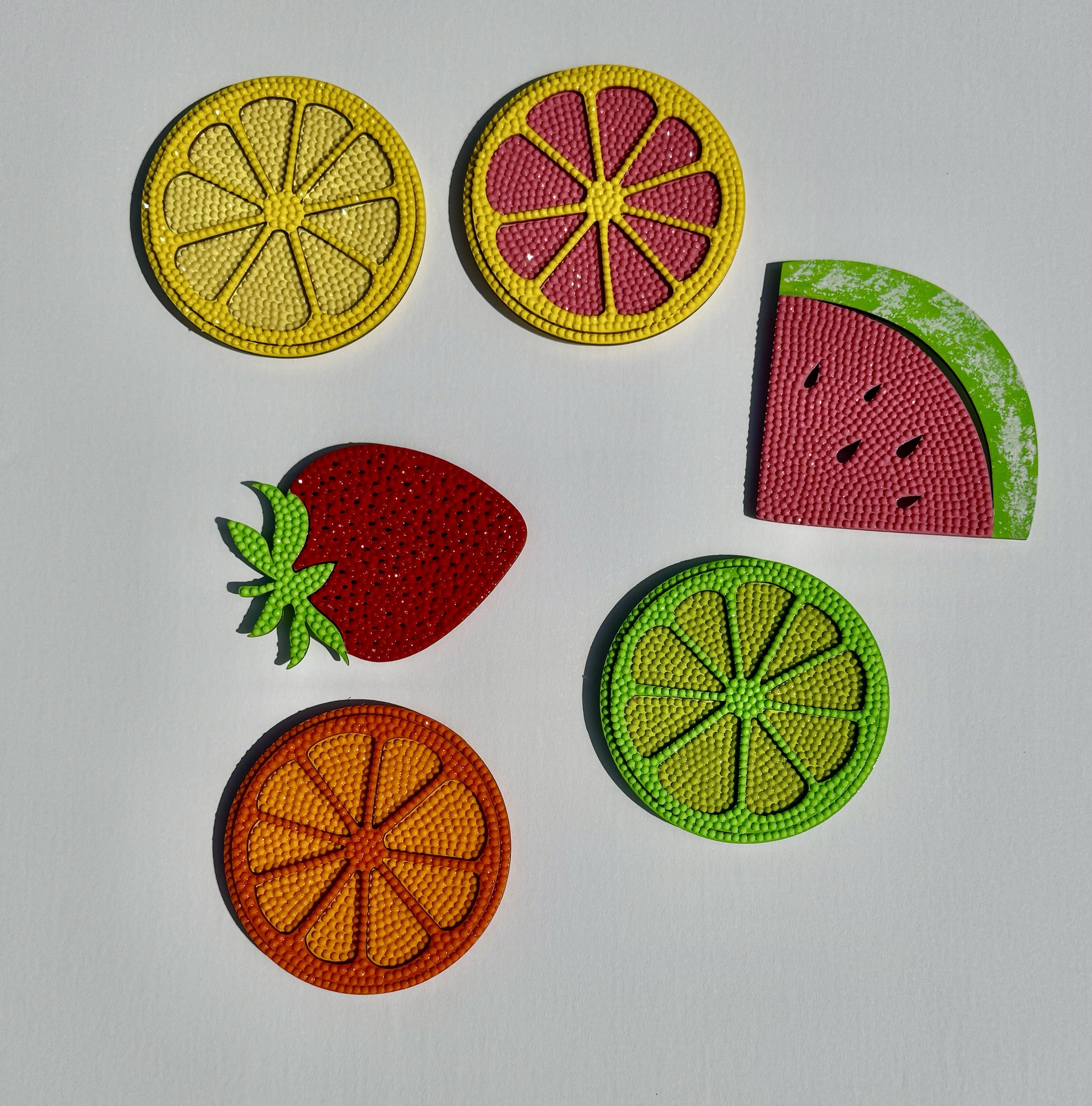 Sparkly Fruit Magnets – The Quaint Crafter